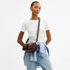 COACH Glovetanned Leather Crossbody Strap - Brass/maple