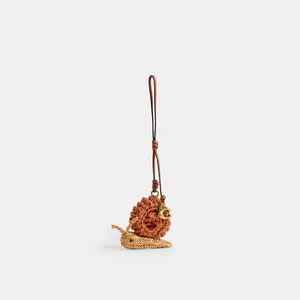 COACH Woven Snail Bag Charm - Brass/multi