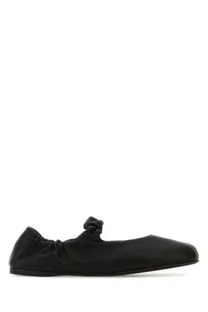 Miu Miu Nappa Leather Ballerinas - Black