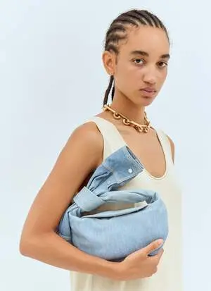 Bottega Veneta Mini Jodie Handbag In Denim