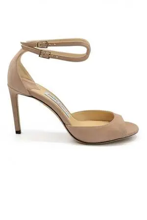 JIMMY CHOO Jimmy Choo Lane 85 Suede Ankle Strap Sandals