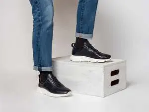 Lukure Flex Kangaroo Leather Sneakers - Black
