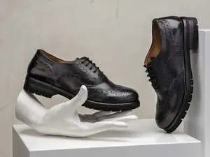 Lukure Soft Wing Tip Lace-up Shoes