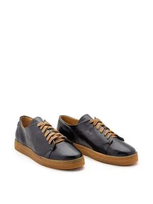 Lukure Diego Lace-up Leather Sneakers - Black