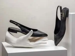 Lukure LUKURË Colette Flat Slingback Shoes Black