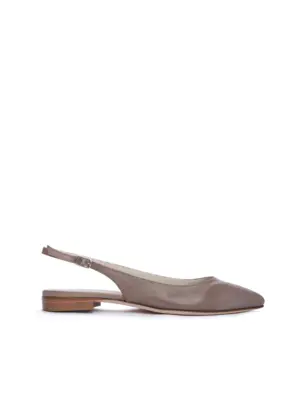 Lukure Colette Flat Slingback Shoes - Dark Grey