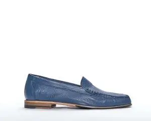 Lukure Sofia Loafer In Deer Skin - Navy