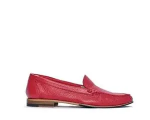 Lukure Sofia Loafer In Deer Skin - Red