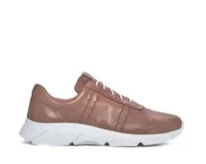 Lukure Flex Lace-up Leather Sneakers - Blush