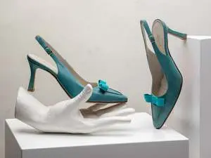 Lukure Emma Slingback Pumps - Turquoise