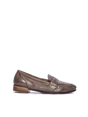 Lukure Soft Loafer, Hand-painted Kangaroo Leather - Grey Brown