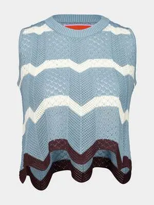 La DoubleJ Chevron Knit Color Block Top