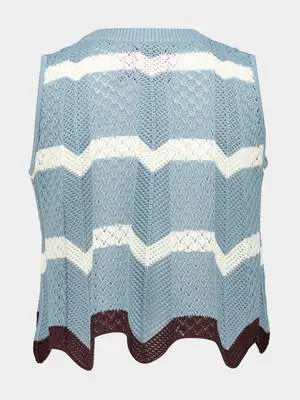 La DoubleJ Chevron Knit Color Block Top