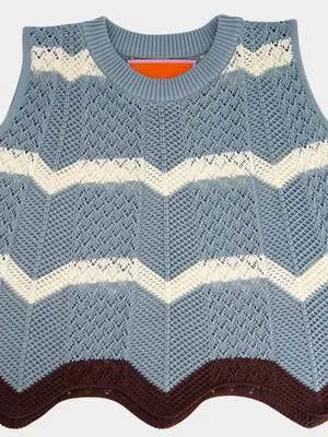 La DoubleJ Chevron Knit Color Block Top