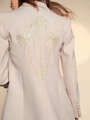 Johanna Ortiz Double-breasted Embroidered Jacket