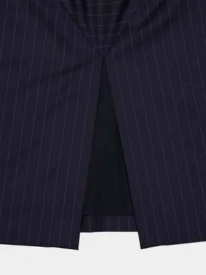 Givenchy Dark Navy Wool Midi Skirt
