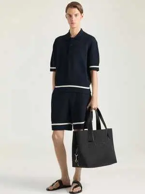 Givenchy Night Knit Polo With Paris Embroidery - Blue