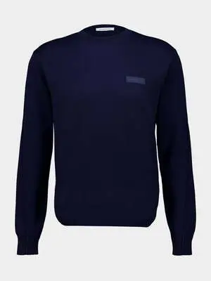 Givenchy Merino Wool Crewneck Sweater - Blue