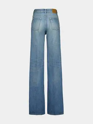 Saint Laurent Yves" Flared Jeans In Midi Denim