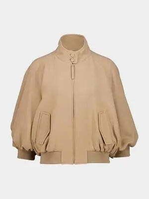 Gabriela Hearst Cropped Wool Jacket - Beige