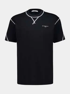 Givenchy Cotton T-shirt With Contrast Stitching - Black
