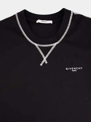Givenchy Cotton T-shirt With Contrast Stitching - Black