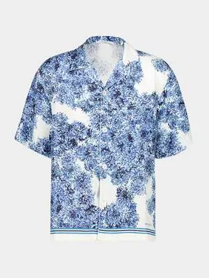 Givenchy Silk Shirt With Pompom Print - Blue