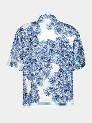Givenchy Silk Shirt With Pompom Print - Blue