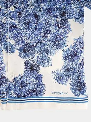 Givenchy Silk Shirt With Pompom Print - Blue