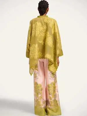La DoubleJ Swathe Placée Silk Twill Palazzo Pants - Multicolour