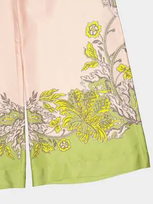 La DoubleJ Swathe Placée Silk Twill Palazzo Pants - Multicolour