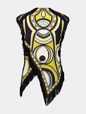 La DoubleJ Sanctuary Placée Gold Silk Twill Scarf Top