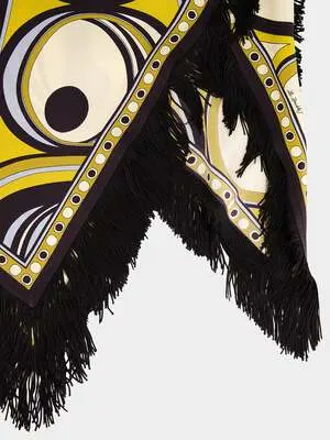 La DoubleJ Sanctuary Placée Gold Silk Twill Scarf Top