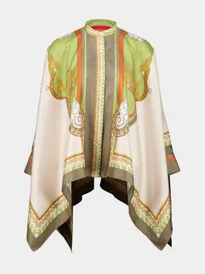 LA DOUBLEJ La DoubleJ Date Palms Placée Silk Foulard Shirt