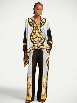 La DoubleJ Sanctuary Placée Silk Twill Foulard Shirt - Multicolour