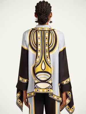 La DoubleJ Sanctuary Placée Silk Twill Foulard Shirt - Multicolour