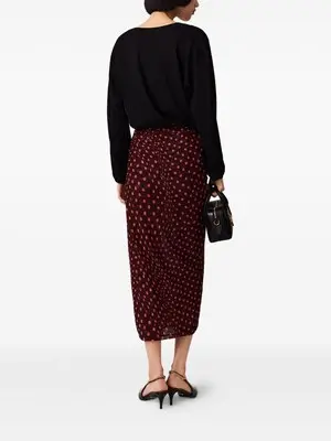 Stella McCartney Polka Dot Ruched Maxi Skirt