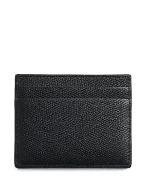 Valentino Garavani Vlogo Signature Leather Card Case - Black