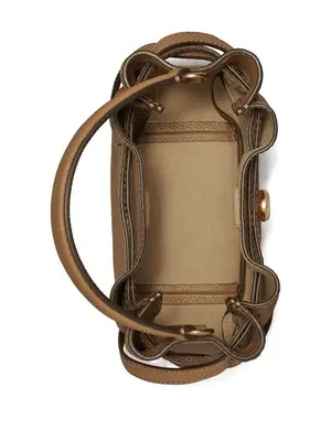 Tory Burch Romy Mini Leather Bucket Bag - Brown