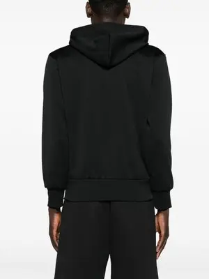 Play Comme Des Garcon Zip-up Cotton Hoodie With Heart Motif