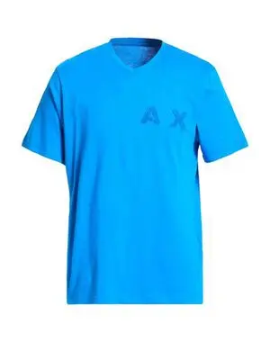 Armani Exchange Man T-shirt Bright Blue Size Xl Cotton Bright Blue