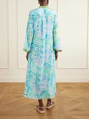 EMPORIO SIRENUSE Jenna Printed Silk Coverup