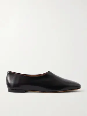 JIL SANDER Ballerina Prince Leather Flats - Black