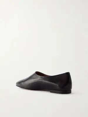 JIL SANDER Ballerina Prince Leather Flats - Black