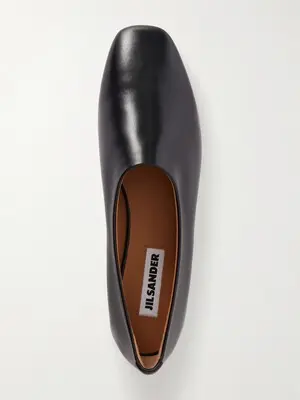 JIL SANDER Ballerina Prince Leather Flats - Black