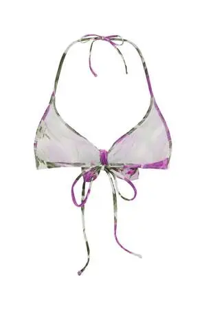 Chloé Printed Stretch Nylon Bikini Top
