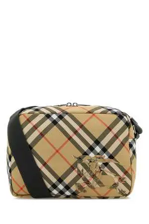 Burberry Embroidered Fabric Check Crossbody Bag - Multicolor