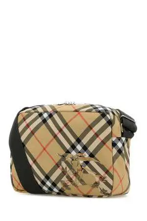 Burberry Embroidered Fabric Check Crossbody Bag - Multicolor