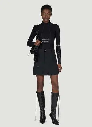 Balenciaga Deconstructed Wool Mini Skirt