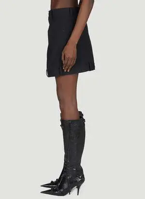 Balenciaga Deconstructed Wool Mini Skirt